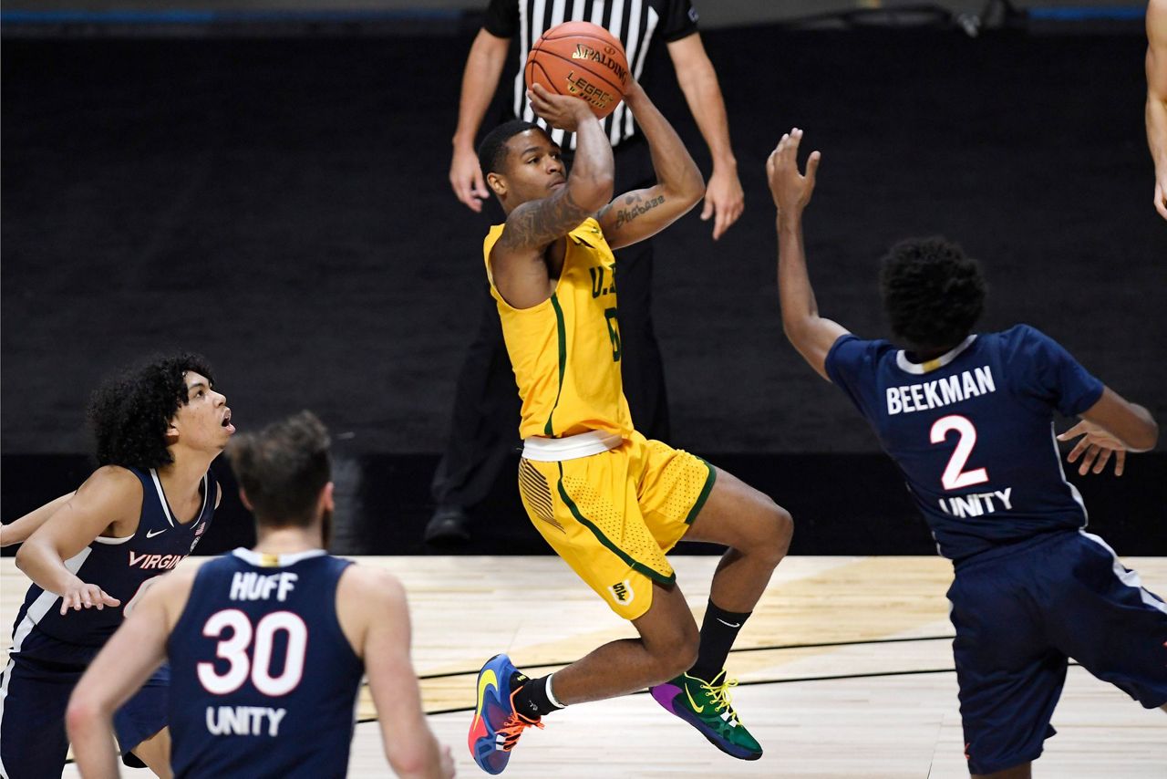 San Francisco stuns No. 4 Virginia 61-60 in Bubbleville