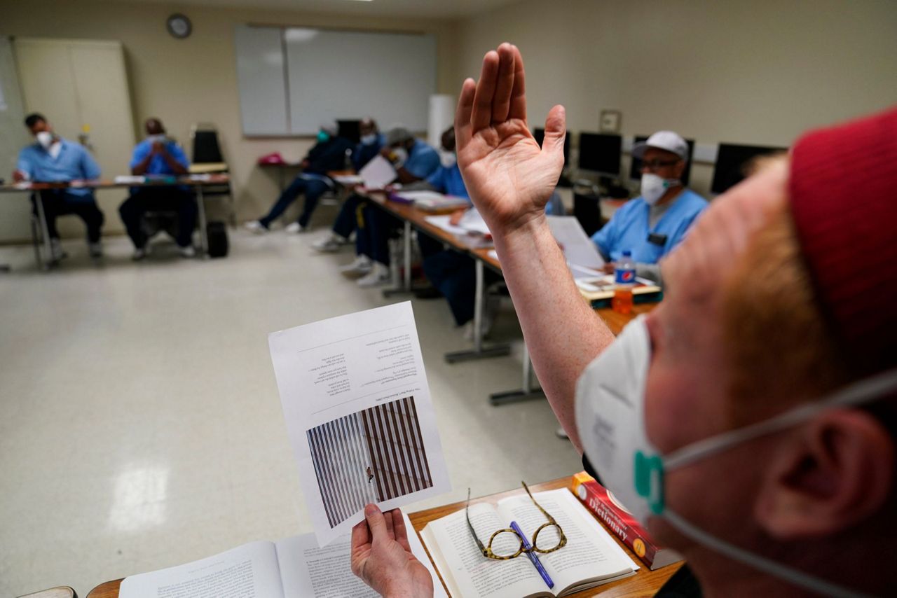 California inmates study at 1st college based behind bars