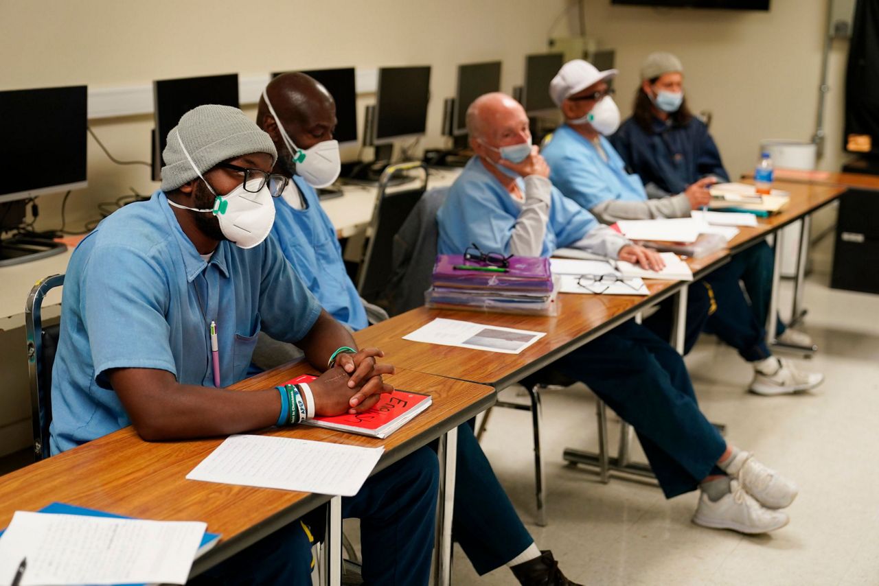 California inmates study at 1st college based behind bars