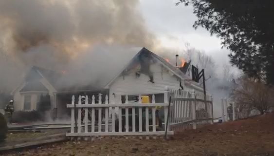 Crews Battle Fire West Sand Lake House Fire, Possibly Sparked by Lightning