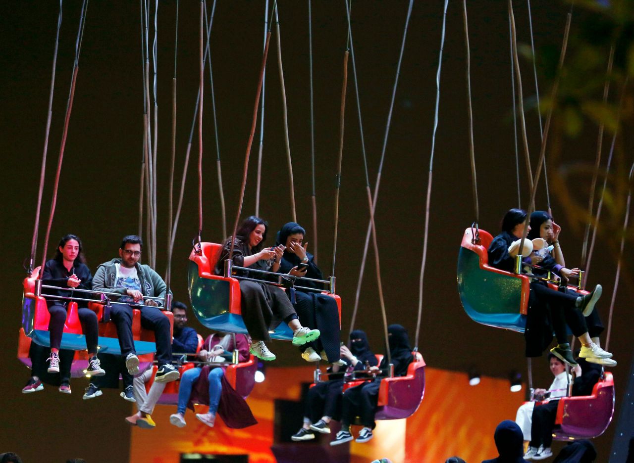 Saudi Arabia cuts loose with bevy of models and a rave