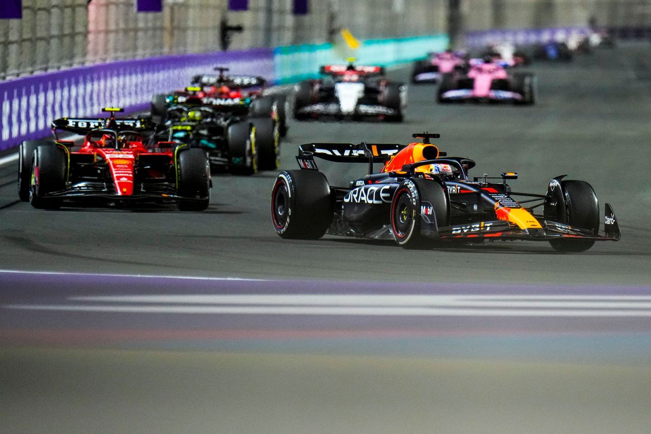 Perez holds off Verstappen's charge to win Saudi Arabian GP
