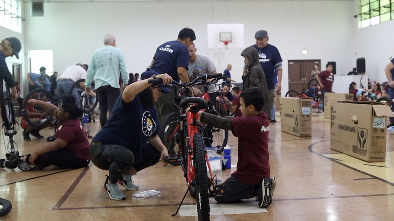 Children learn life skills through bike building program
