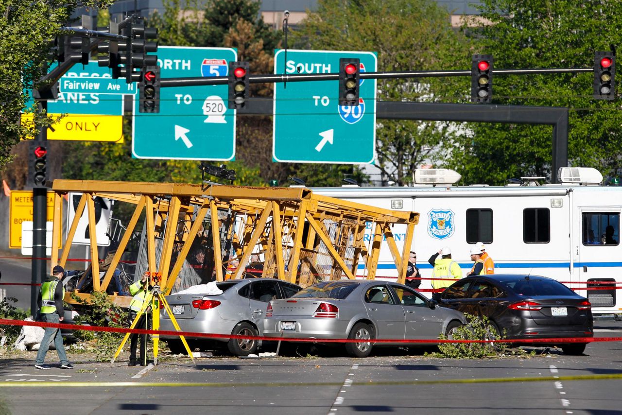 'Terrifying': Crane falls on busy Seattle street, killing 4