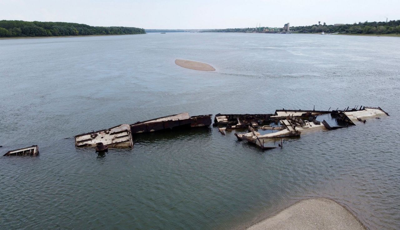 Danube drought reveals parts of hidden WWII history