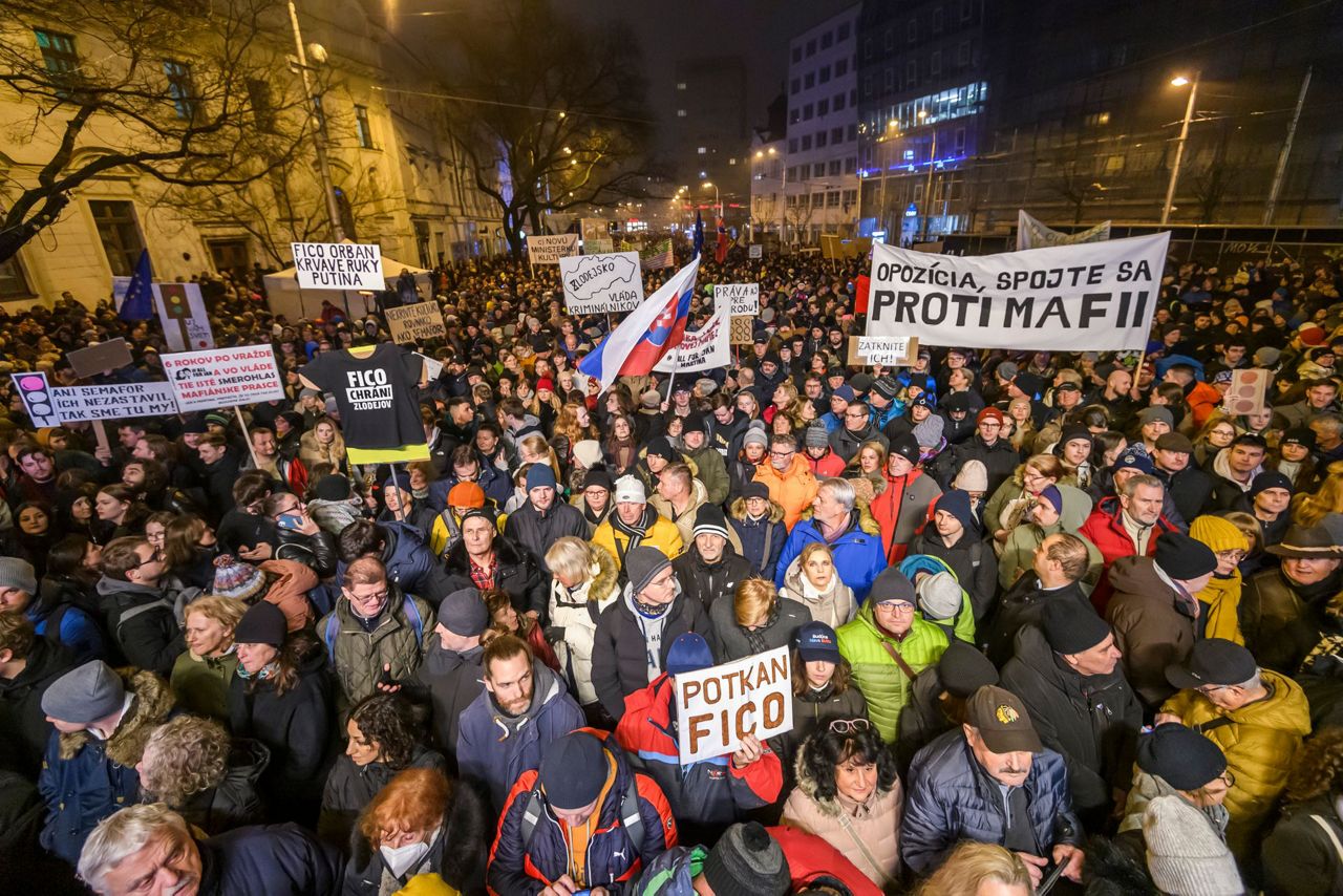 Thousands rally across Slovakia to condemn changes to penal code ...