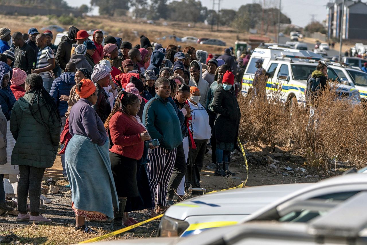 South Africa police say 14 dead in bar shooting in Soweto