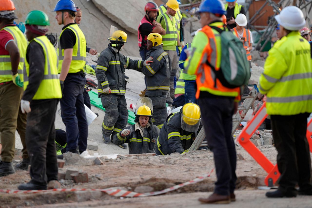 5 workers dead, 49 still missing after a building under construction collapsed in South Africa