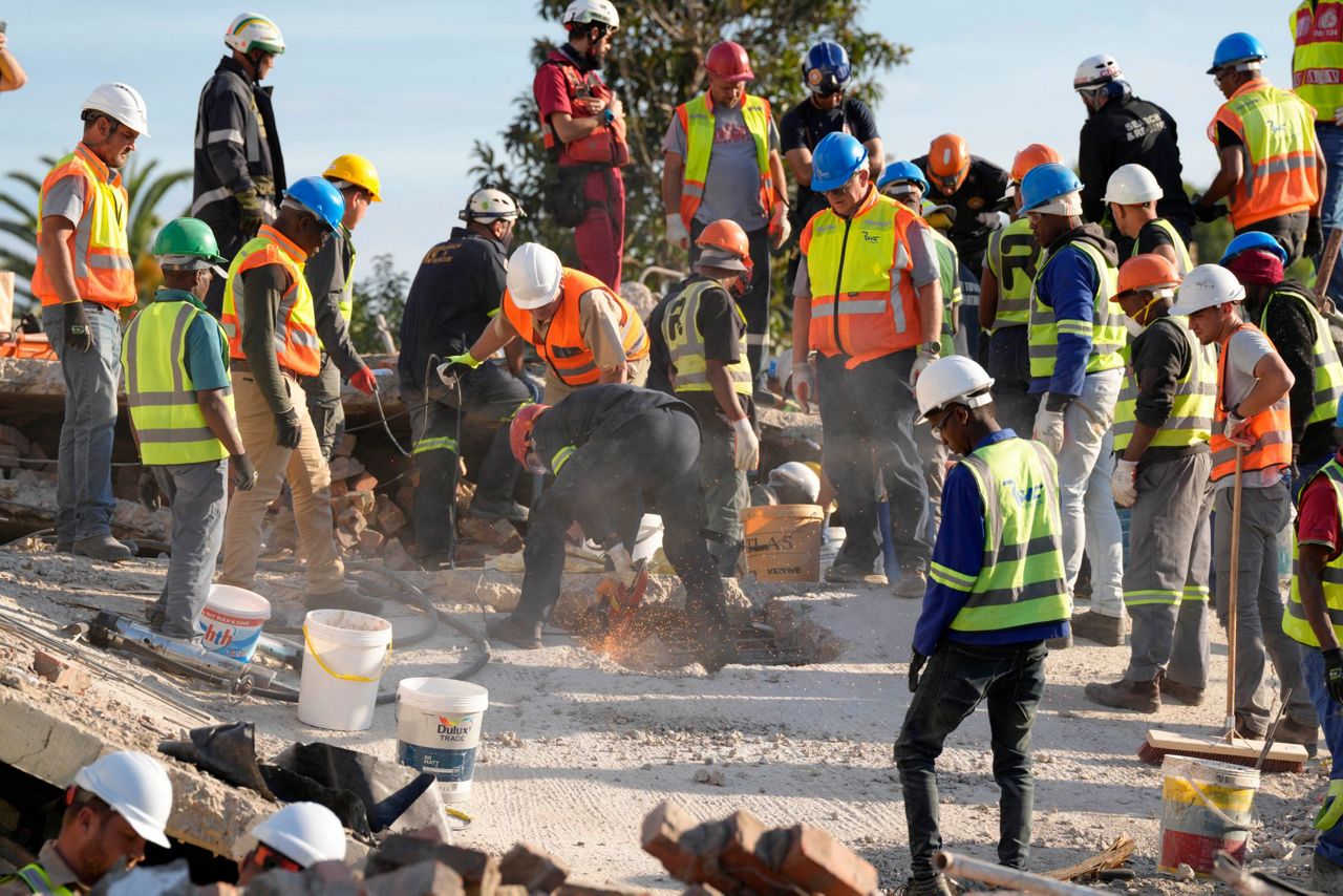5 workers dead, 49 still missing after a building under construction collapsed in South Africa
