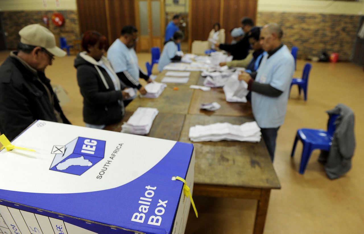 South Africa's ruling ANC takes lead as votes being counted