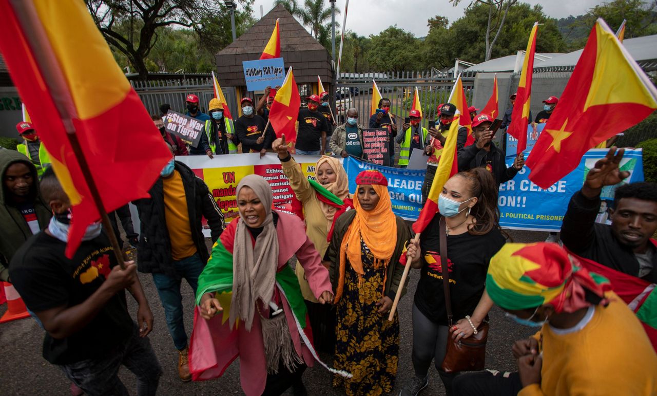 Protest in South Africa over conflict in Ethiopia's Tigray