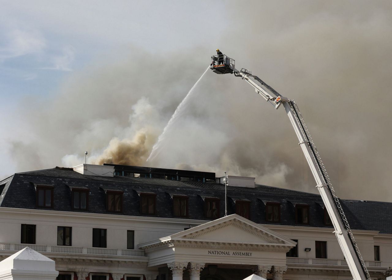 South Africa Parliament chamber 'completely gutted' by fire