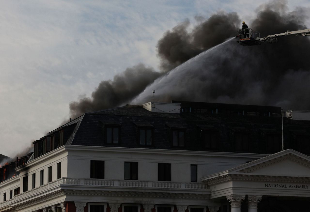 Suspect in South Africa's Parliament fire appears in court