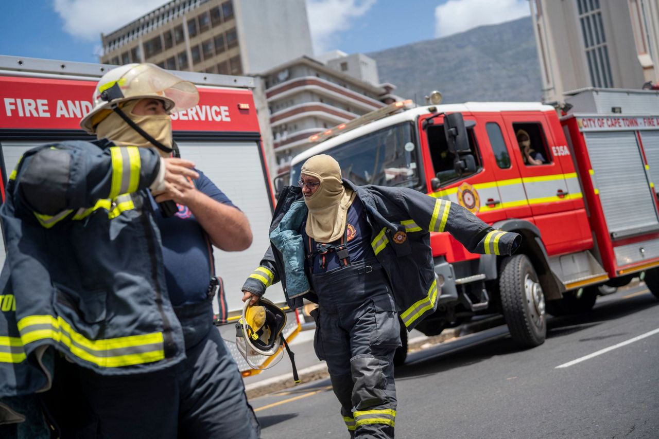Fire hits South Africa's Parliament Building in Cape Town