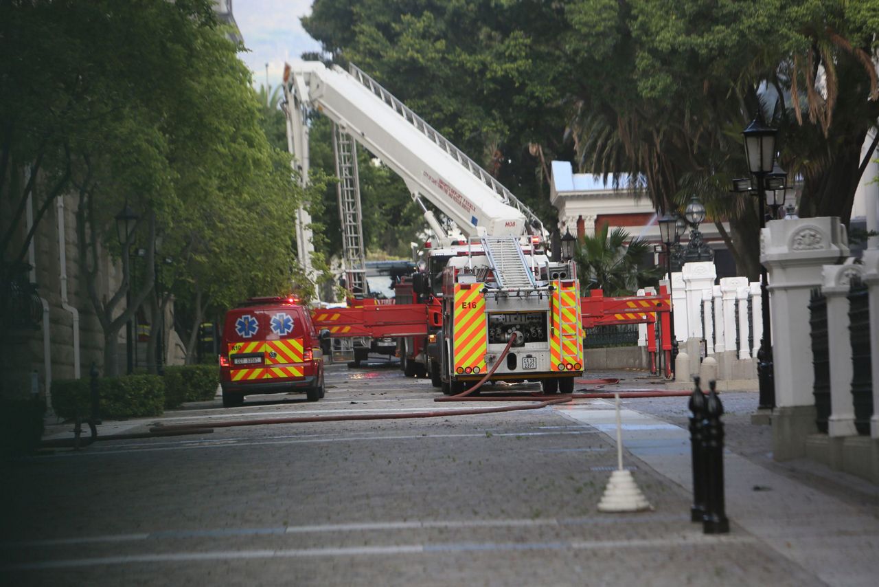 Fire hits South Africa's Parliament Building in Cape Town