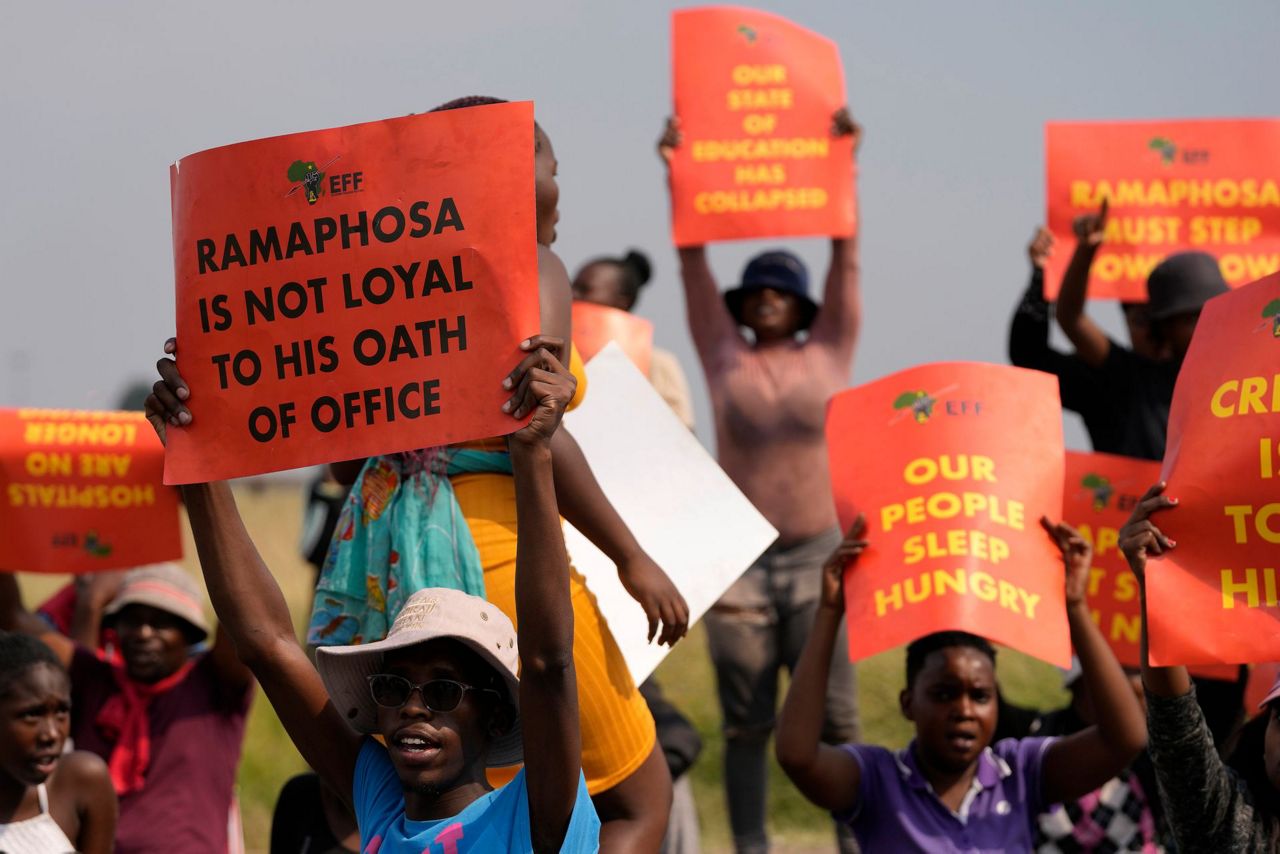 South Africans demonstrate and call for president to resign