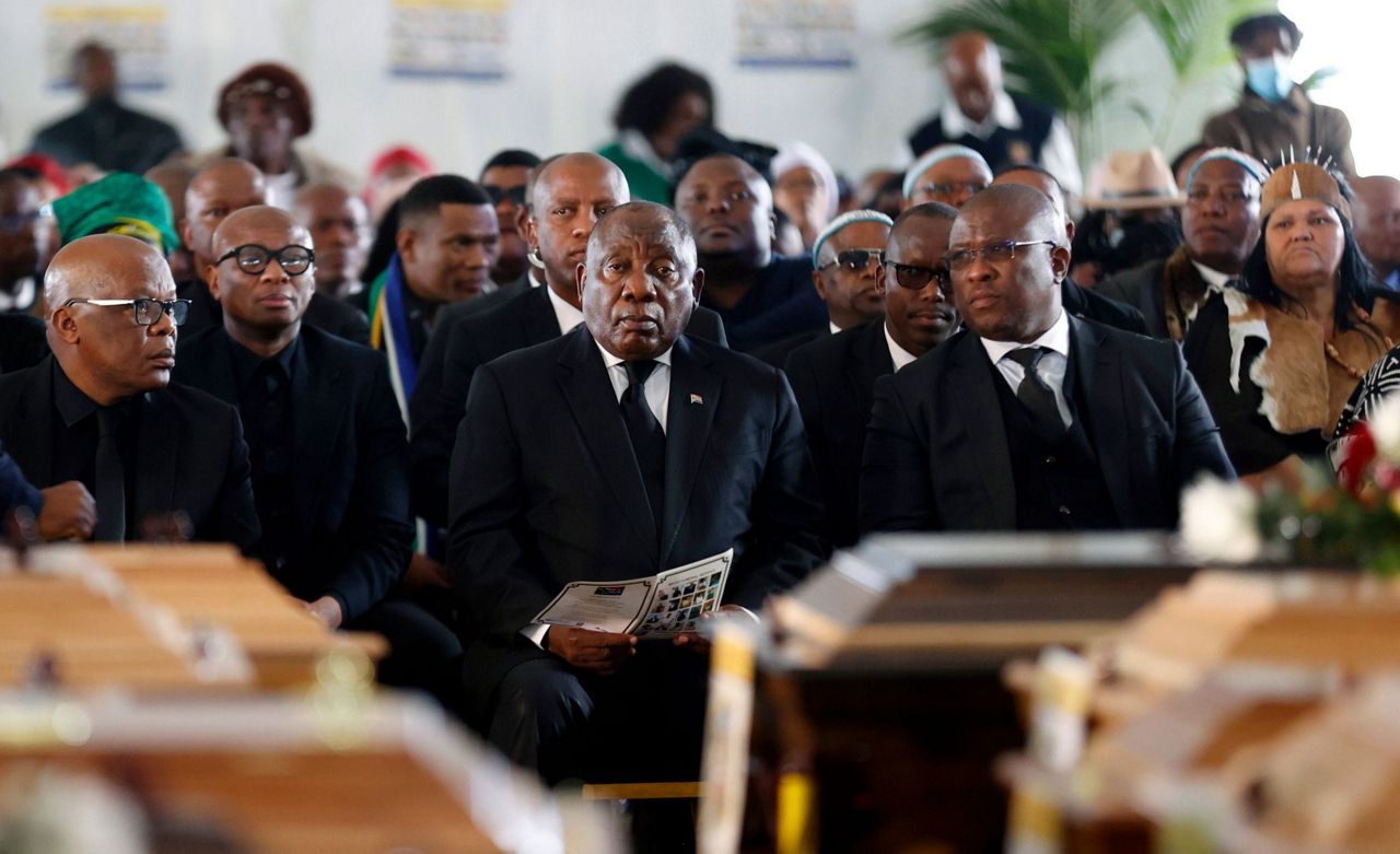 South Africa holds funeral for 21 teens who died in tavern