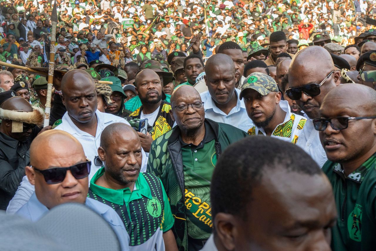 Former South Africa leader Zuma promises jobs and free education as he ...