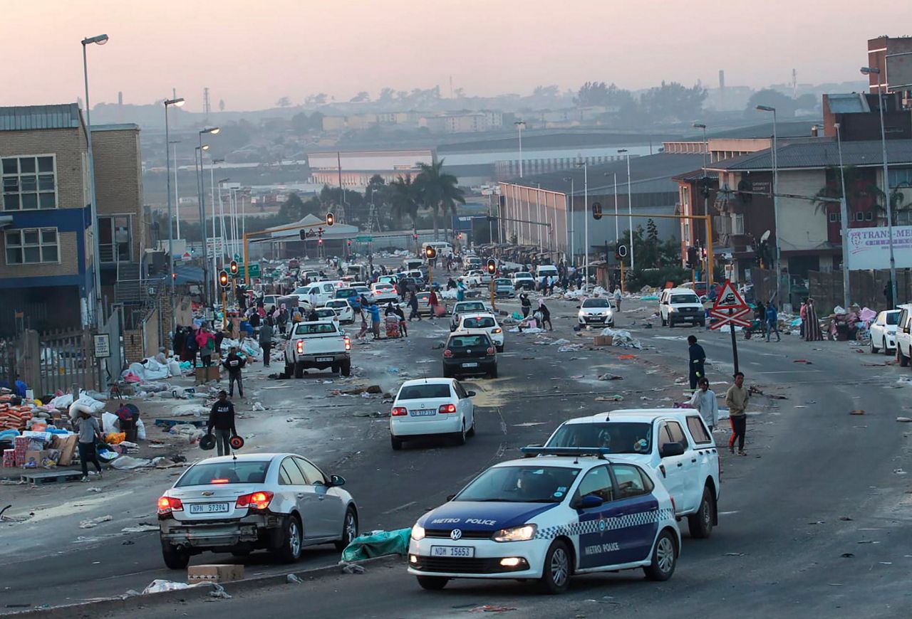 South Africa's army starts large deployment to restore order