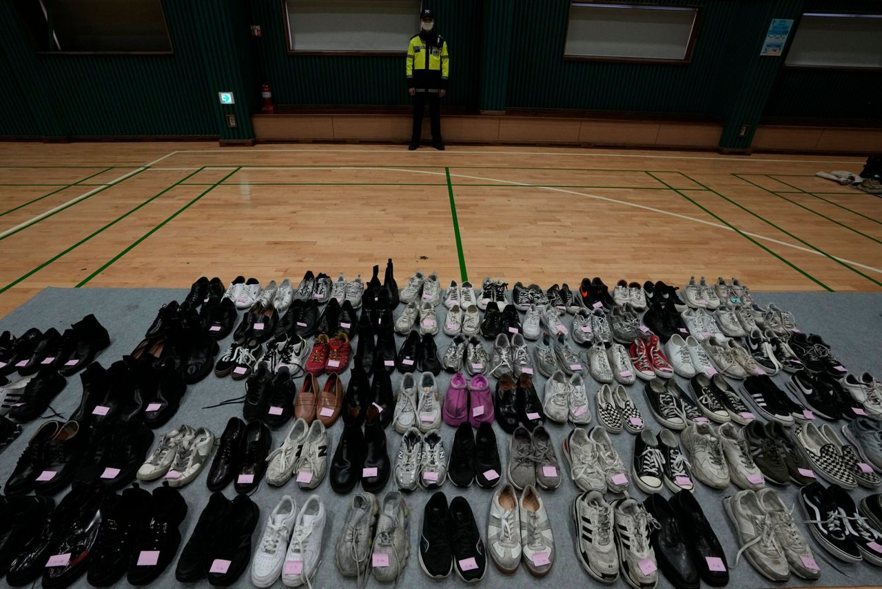 After tragic crush, lost shoes await owners at Seoul gym