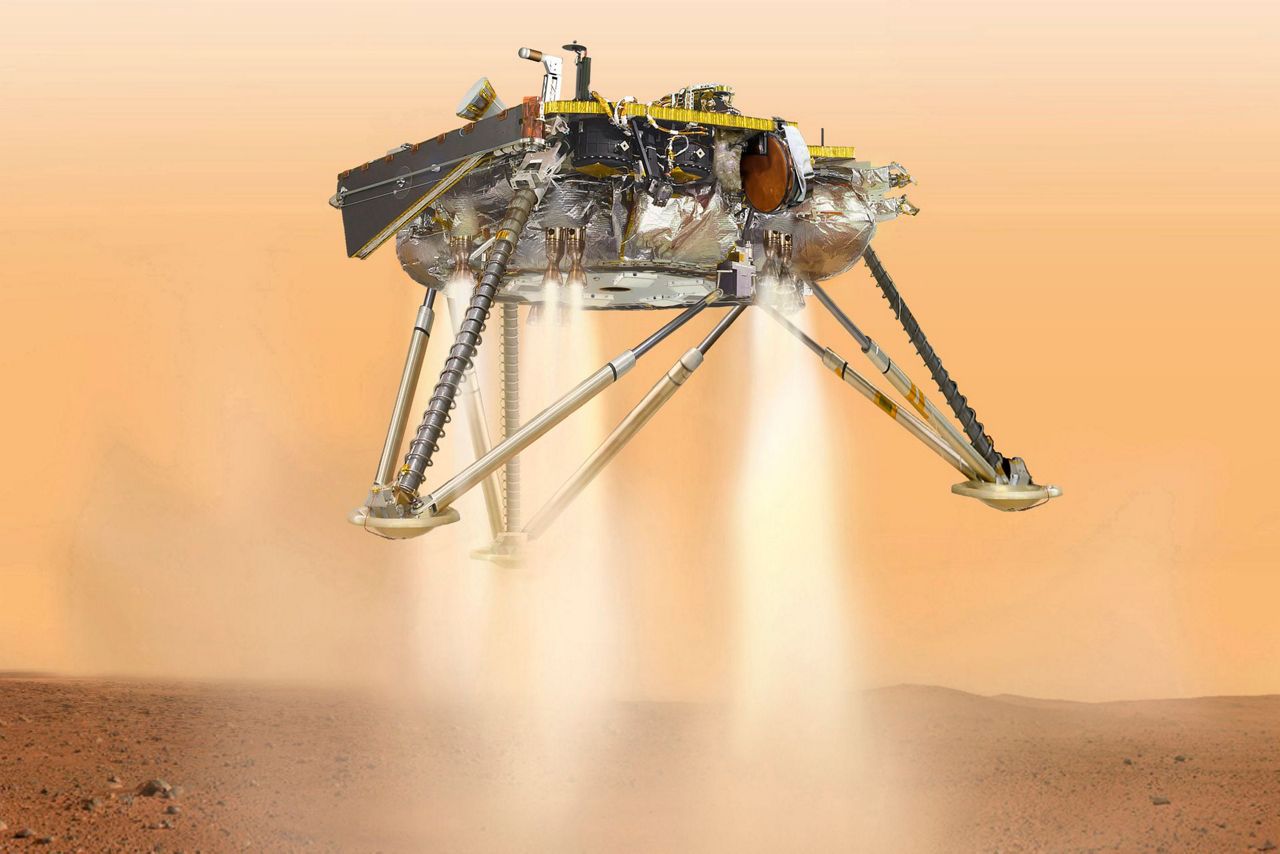 The Latest: NASA spacecraft nearing touchdown on Mars