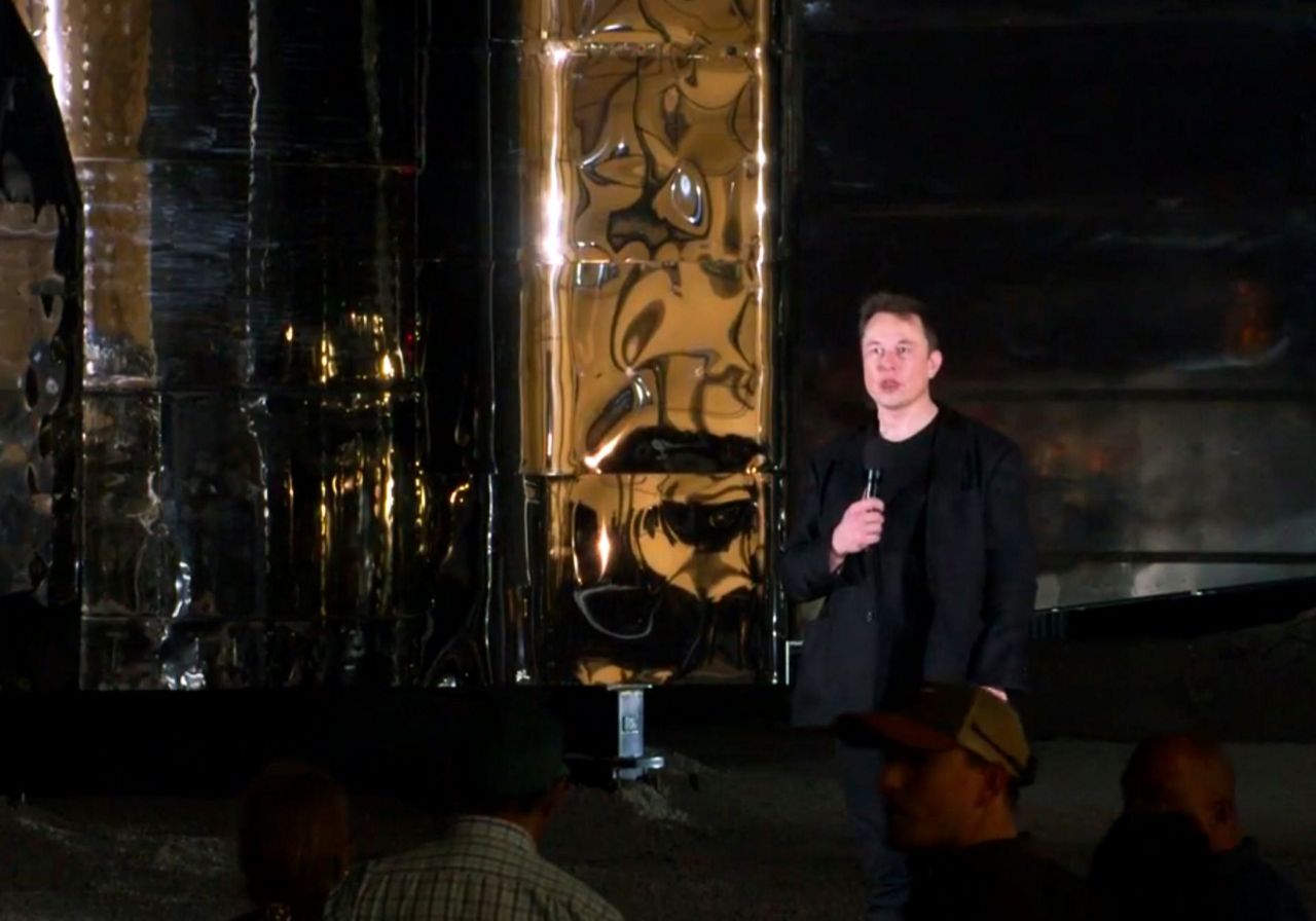 Musk unveils SpaceX rocket designed to get to Mars and back