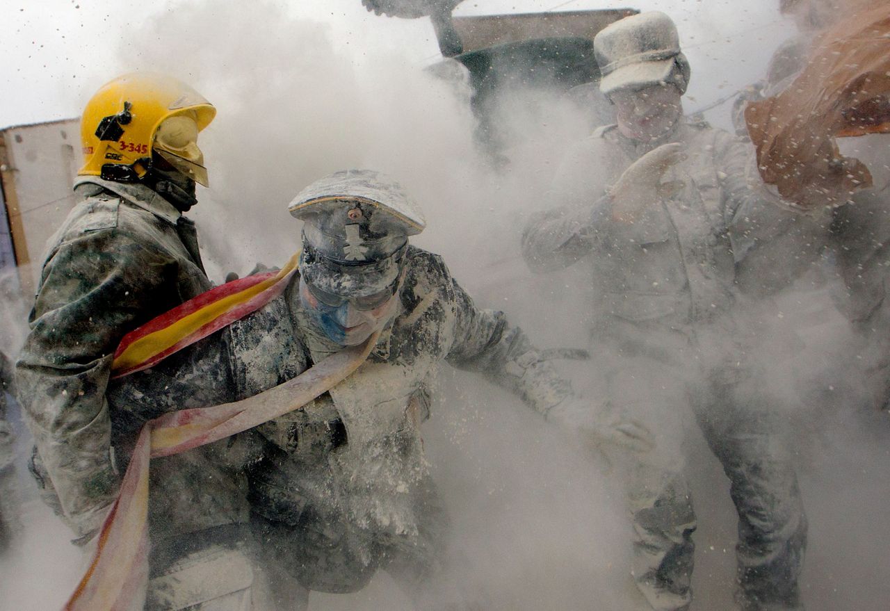 Food fight: Festival in Spain holds a flour-and-egg battle