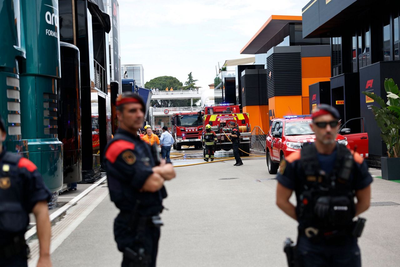 F1 team McLaren evacuates hospitality suite when fire breaks out at ...