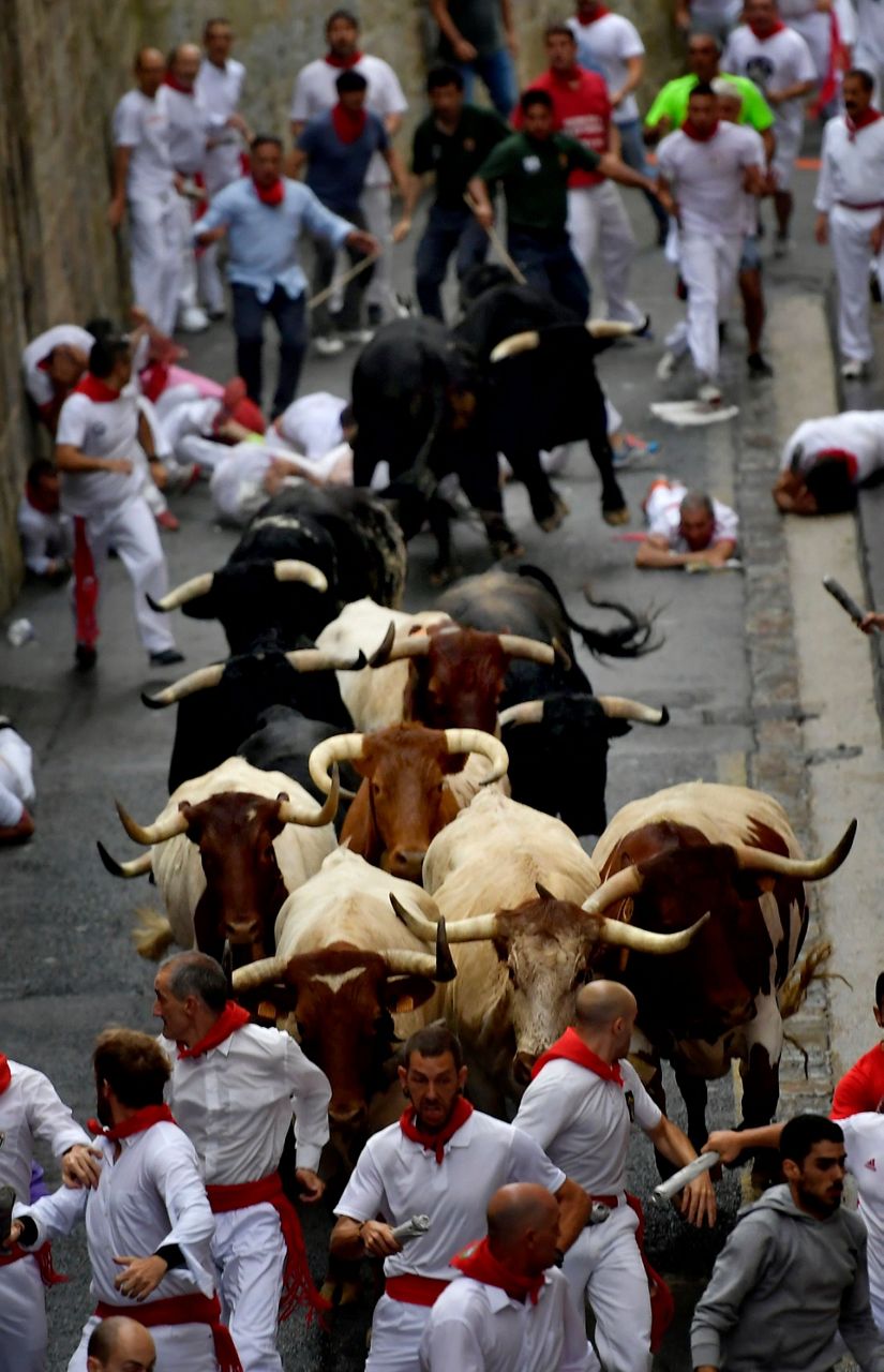 5 injured in Pamplona's annual running of the bulls in Spain