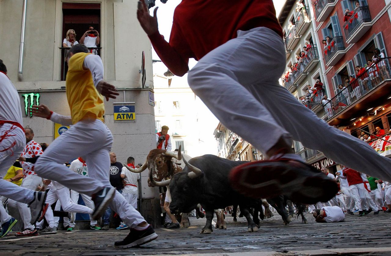 6 hospitalized after slow fifth bull run in Pamplona