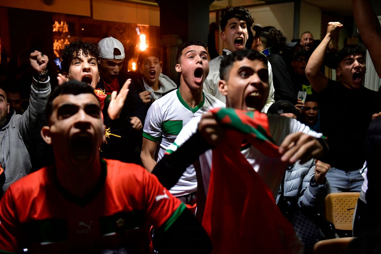 Moroccans celebrate historic World Cup win against Spain