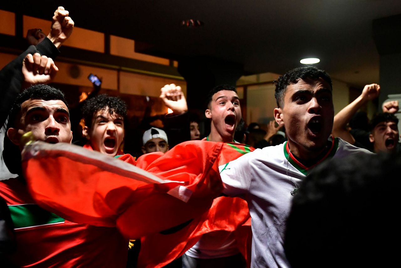 Moroccans celebrate historic World Cup win against Spain