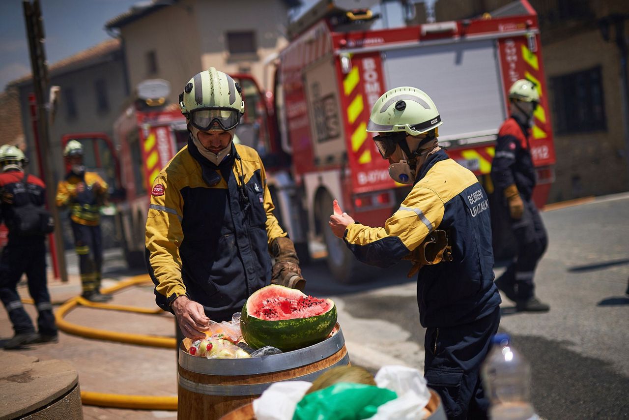 Firefighters in Spain battle wildfires across the country