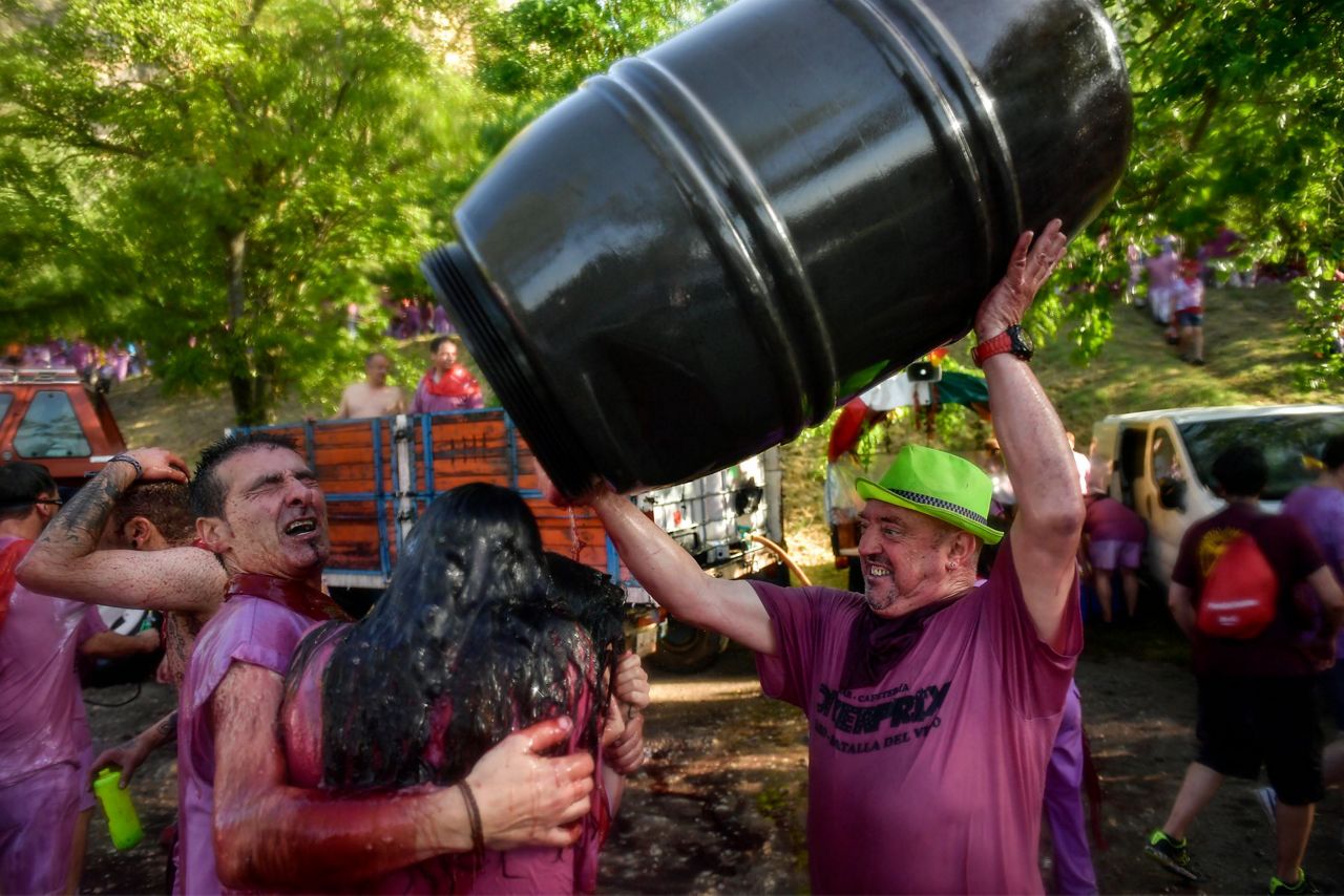 AP PHOTOS: Spanish town hosts annual wine battle