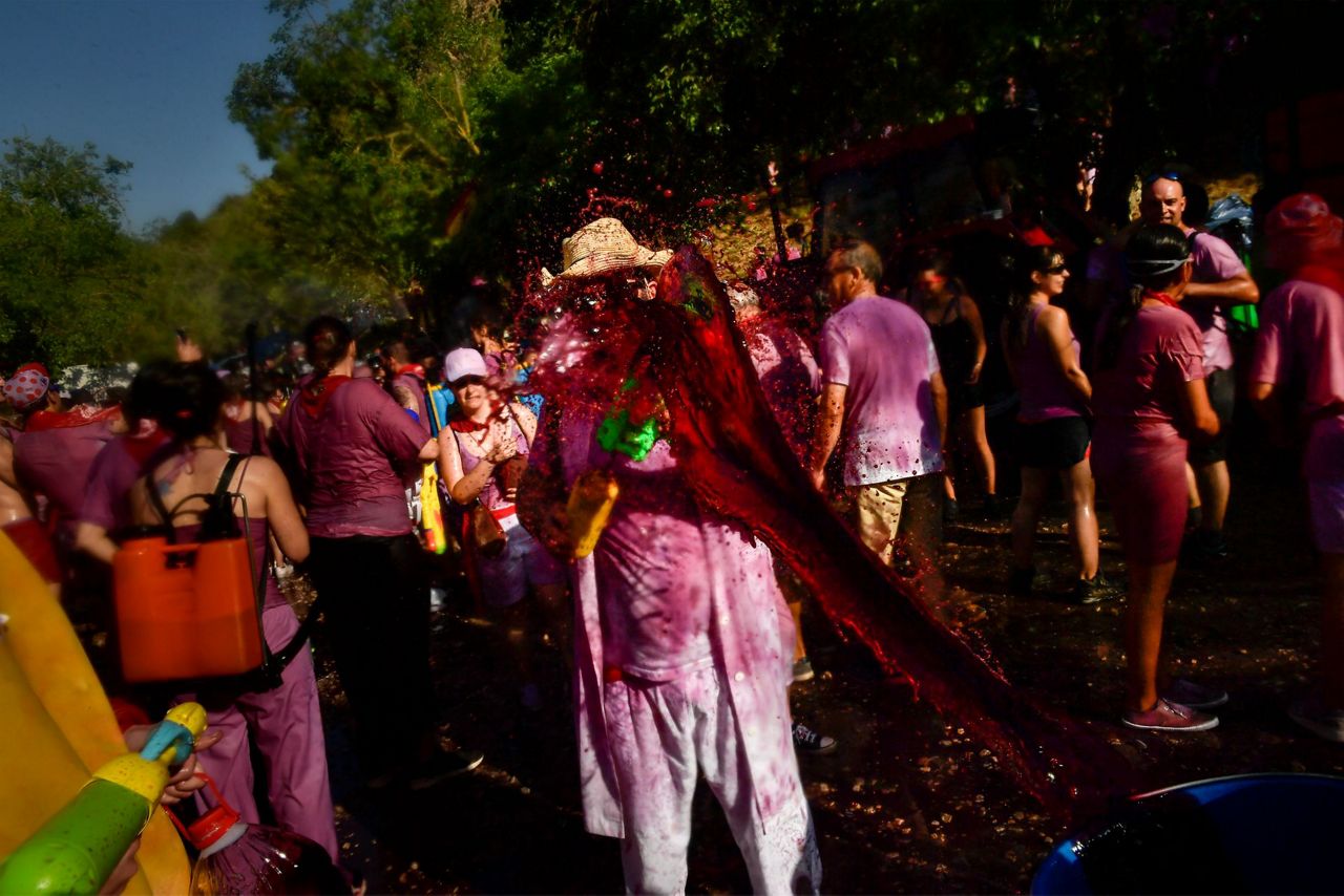 AP PHOTOS: Spanish town hosts annual wine battle