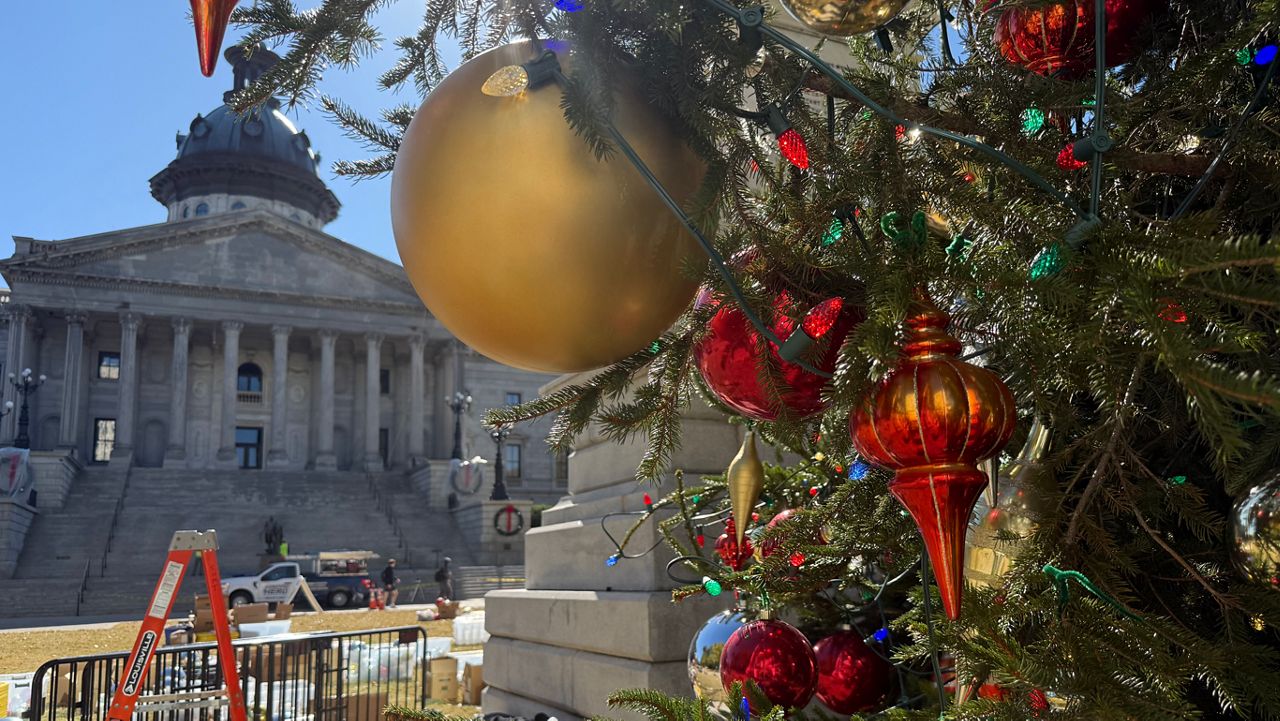State Christmas Tree Decorated