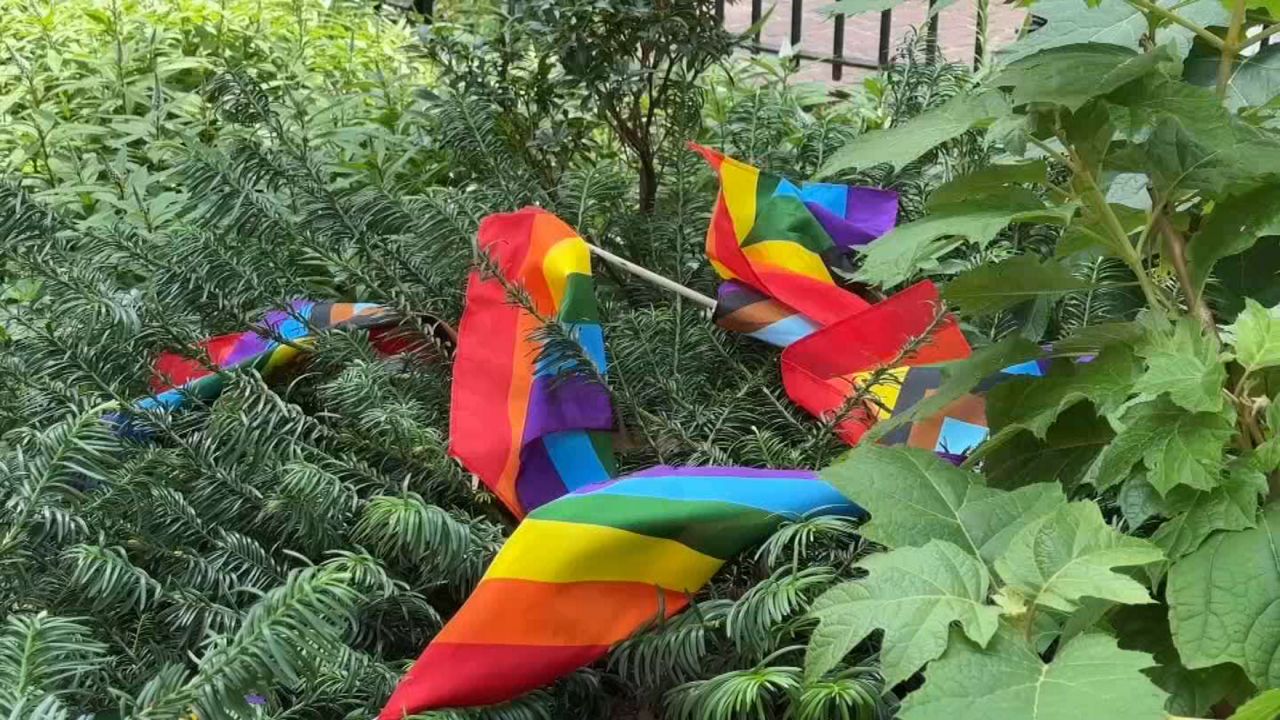 LGBTQ pride flags vandalized in two separate incidents