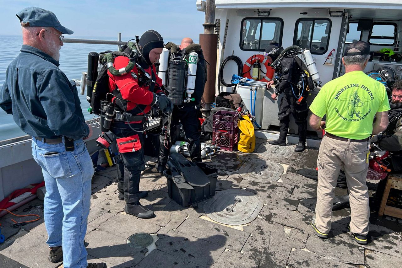 Wreckage of submarine found by divers in Long Island Sound