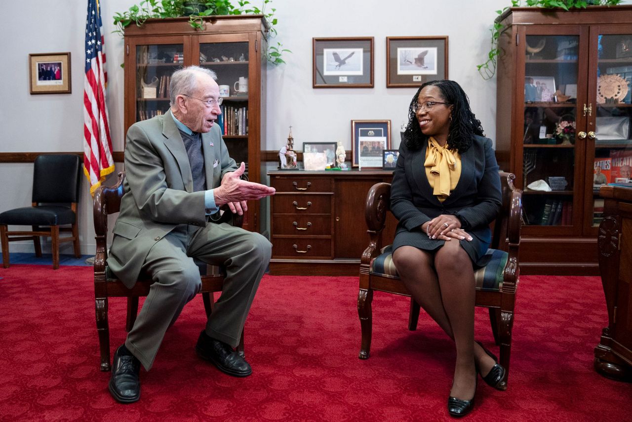All smiles, Jackson tries for Senate reset on Supreme Court