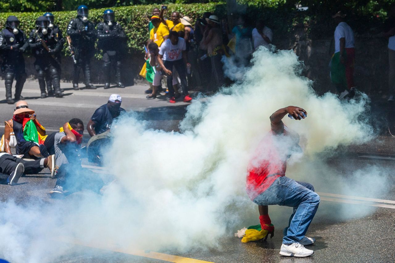 Swiss police use tear gas on Cameroon opposition protesters