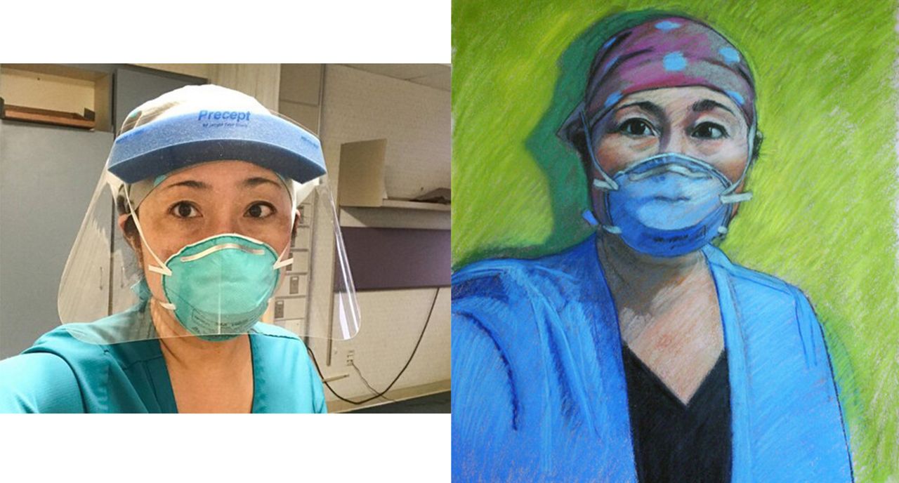 Portrait Artists Honor Health Care Heroes