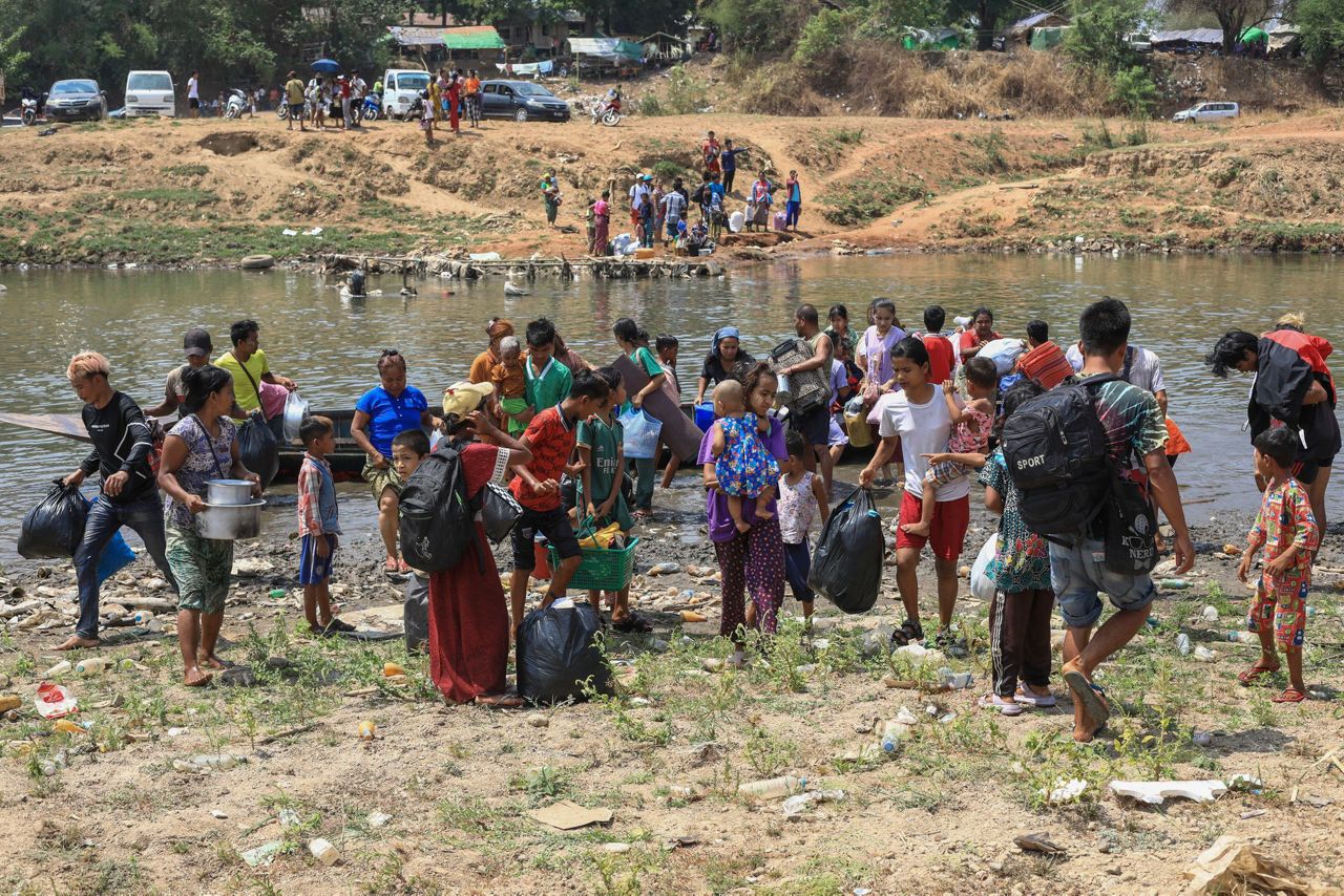 About 1,300 people from Myanmar flee into Thailand after clashes broke ...