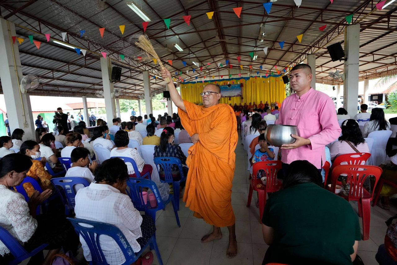 A modest Buddhist ceremony marks the anniversary of a day care center ...