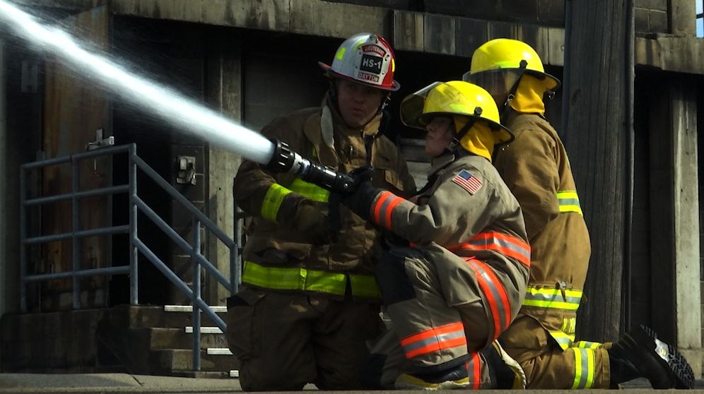 Dayton Public Schools Students Training In Fire/EMS Program