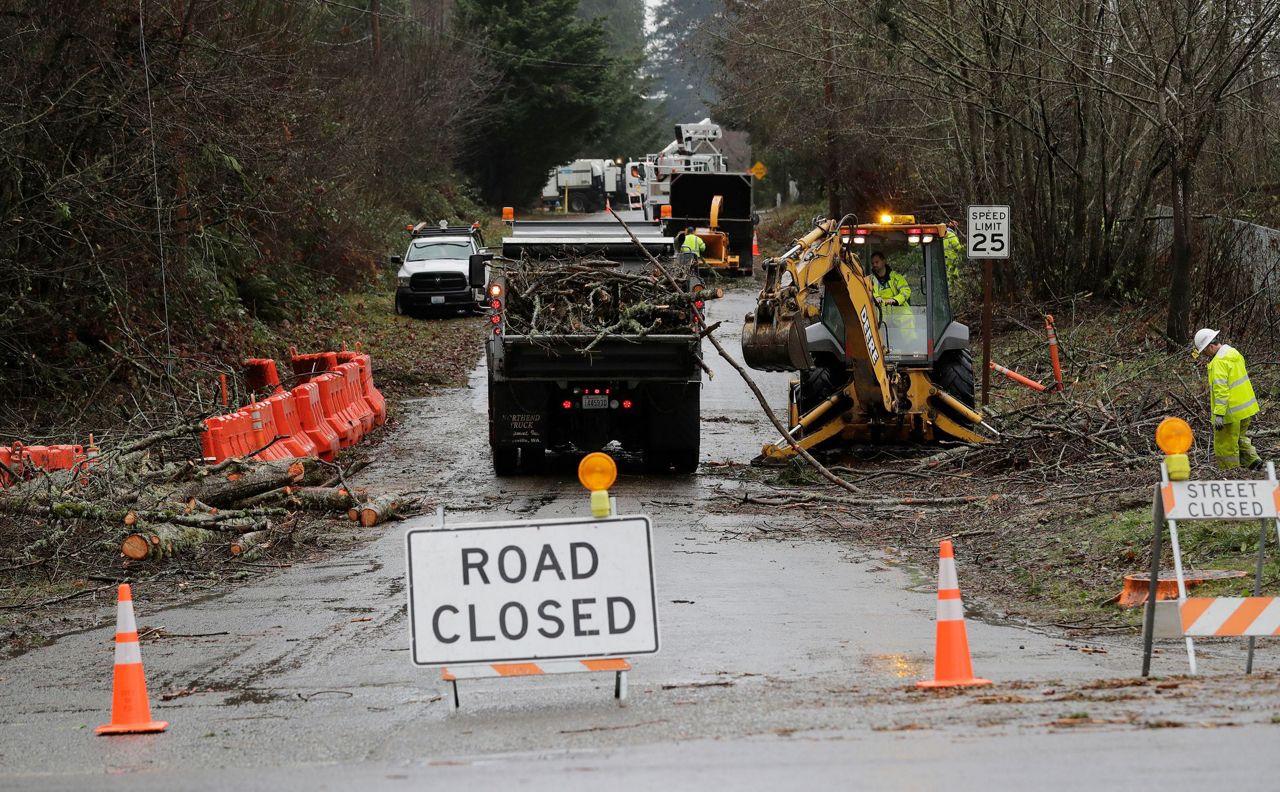 Crews assess damage from Washington state tornado