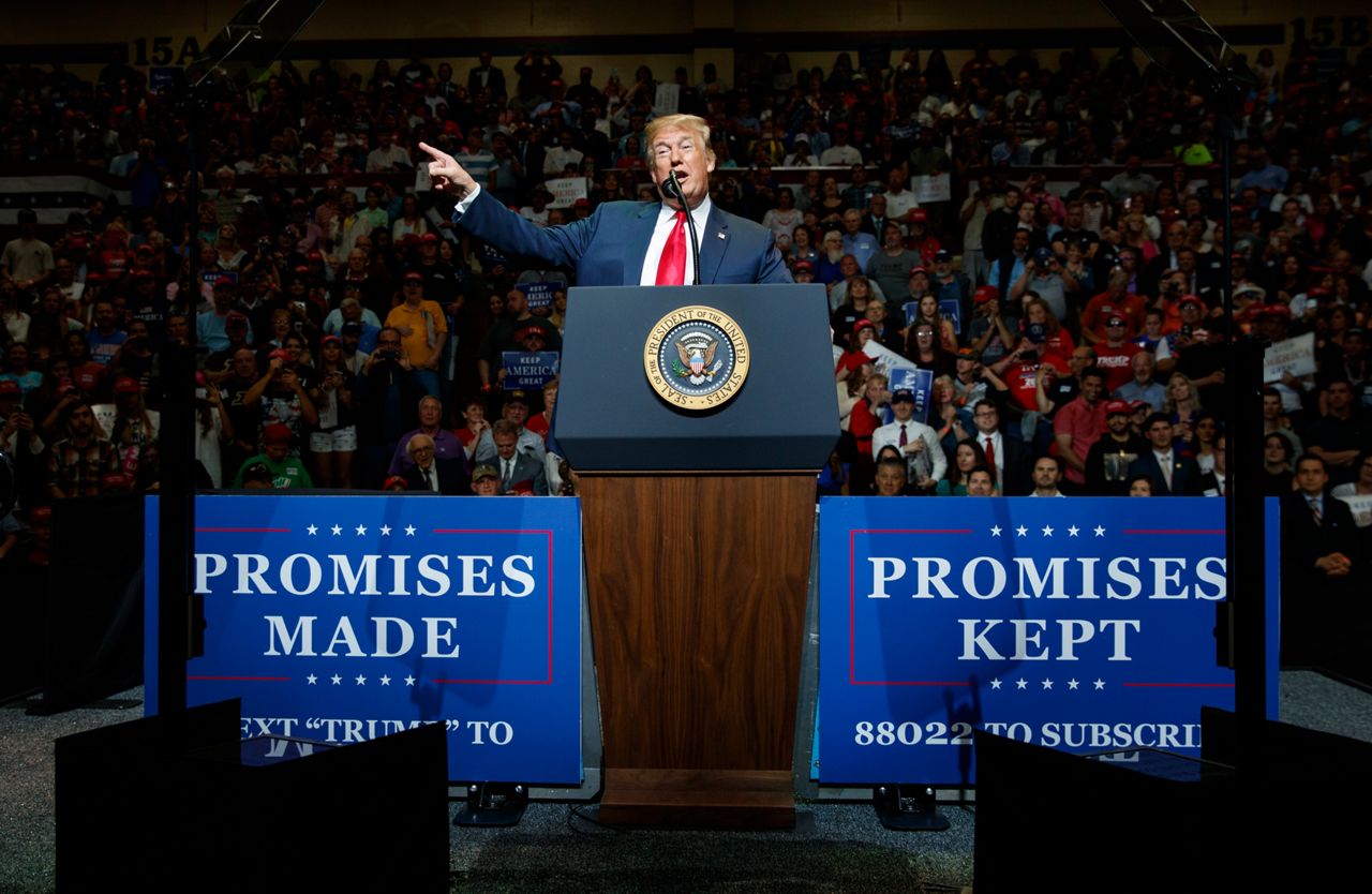 Trump is returning to campaign roots at rally in Indiana