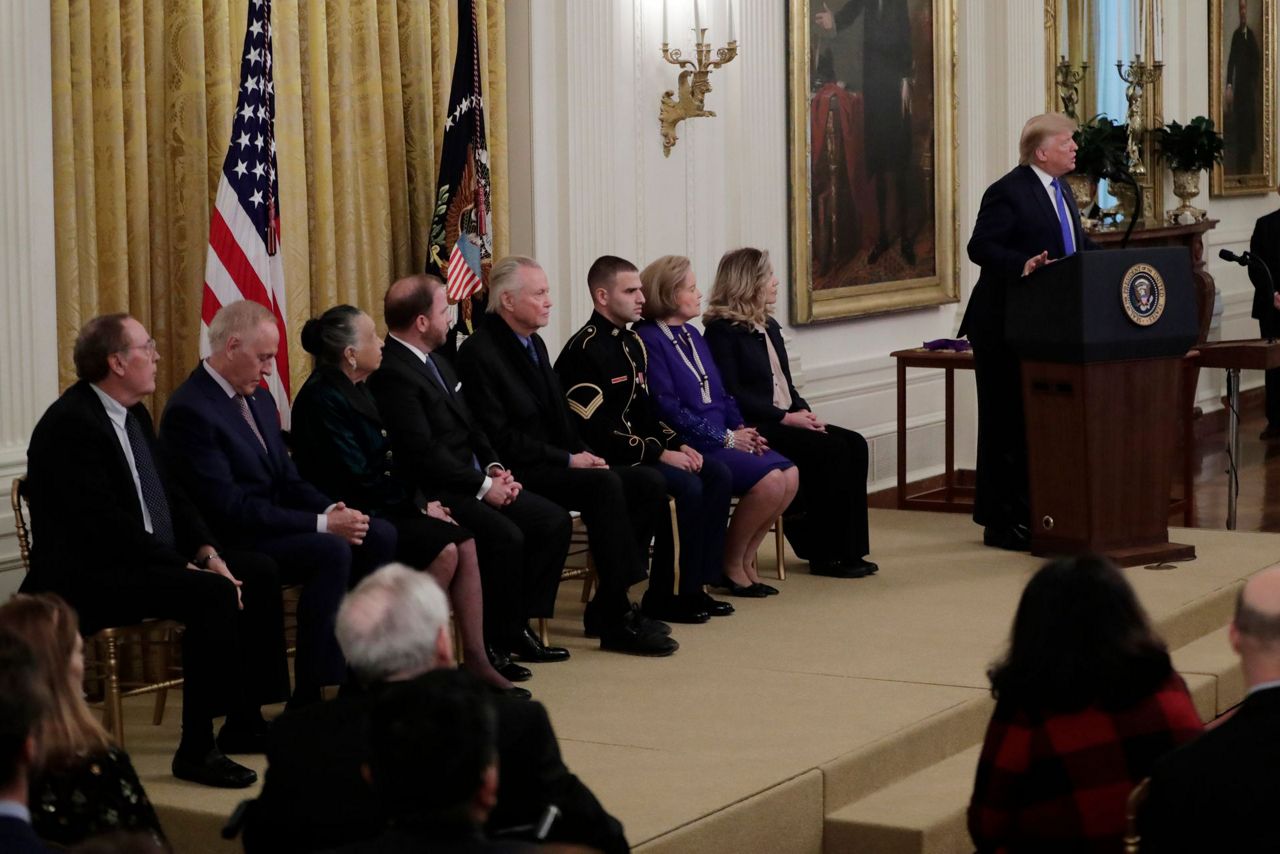 Trump awards medals to Jon Voight, Alison Krauss and others