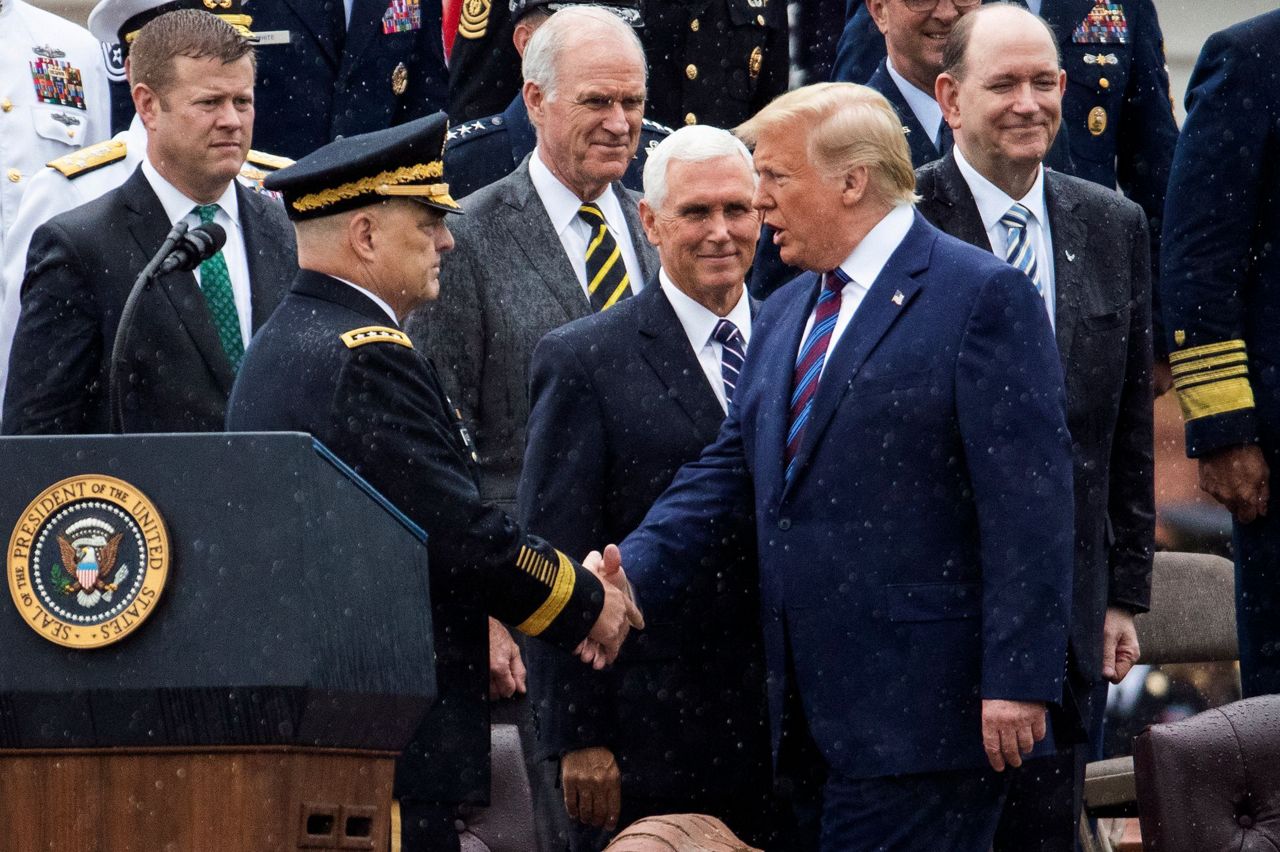 Trump applauds Gen. Milley on becoming Joint Chiefs chairman