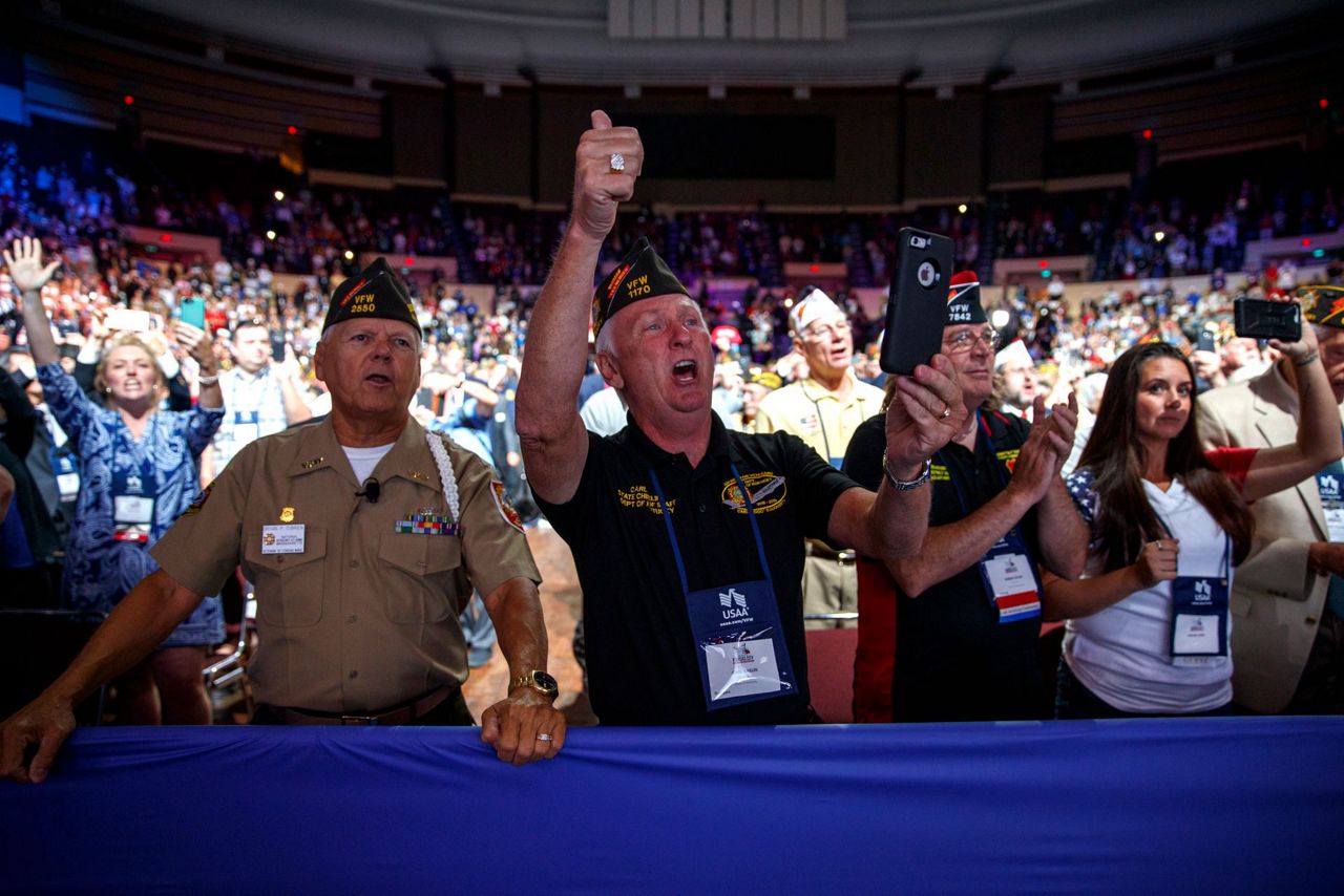 Trump addressing annual VFW convention in pitch to veterans