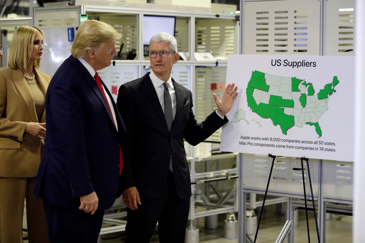 Escaping impeachment, Trump to showcase Apple plant in Texas